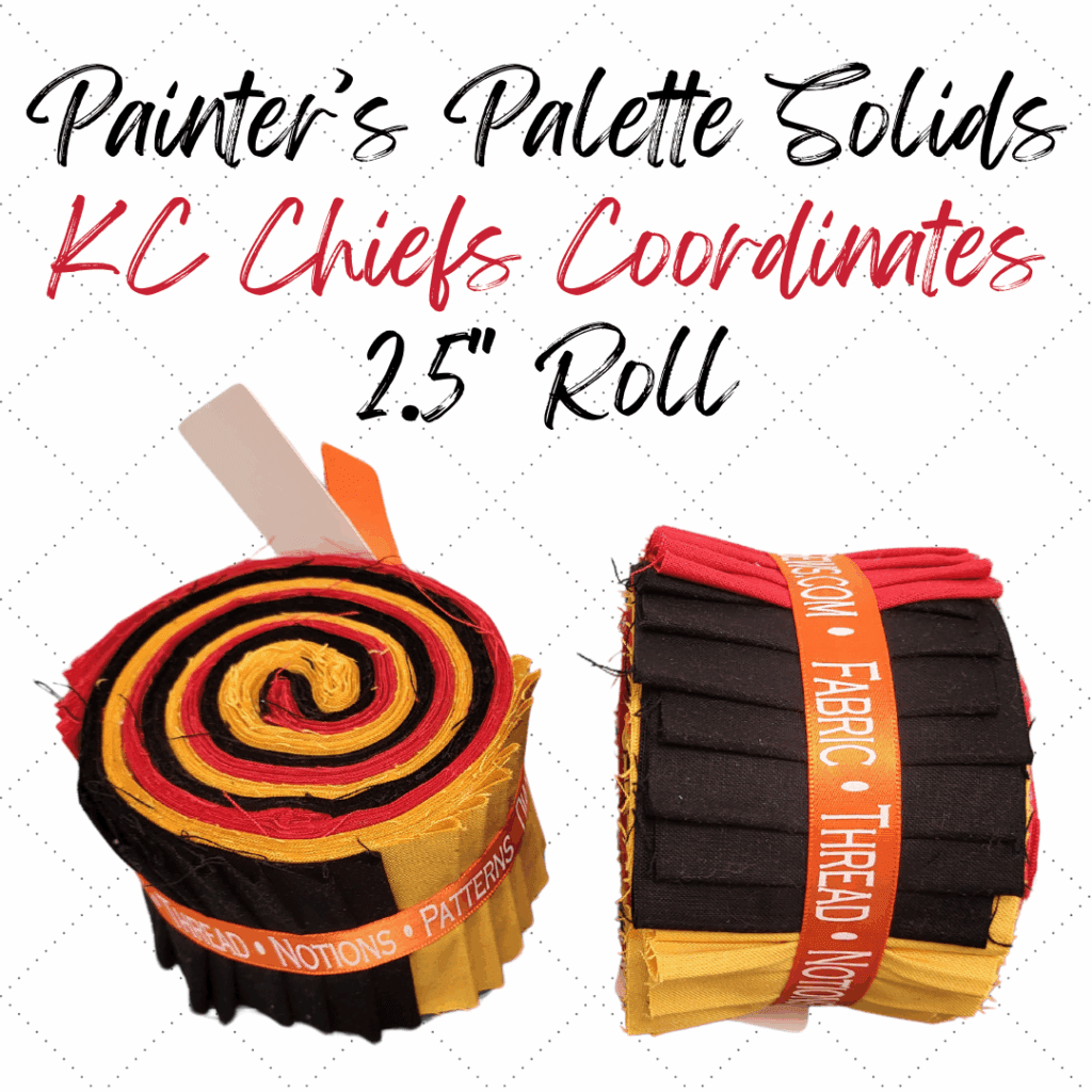 Painter’s Palette Solids KC Chiefs Coordinates Roll - Dianne Sews and More