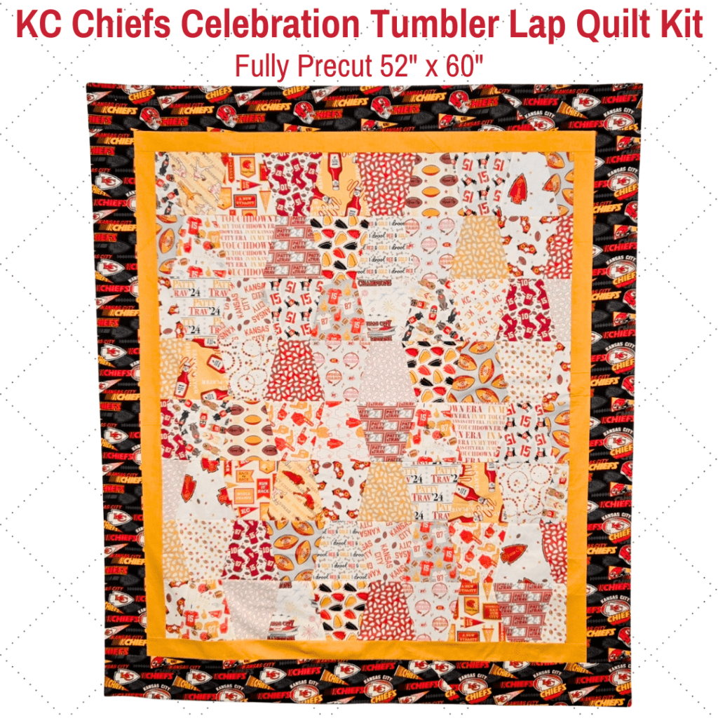 KC Chiefs Fully Precut Tumbler Lap Quilt #DSM-KCTUMBLER - Dianne Sews ...