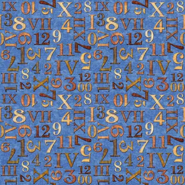 QT Fabrics Like Clockwork Number Toss Blue #2600-30728-B - Dianne Sews ...