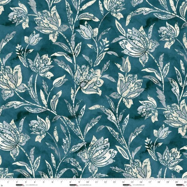 Studio E Funny Girl Rough Around the Edges Stencil Floral Teal #8267-11 ...