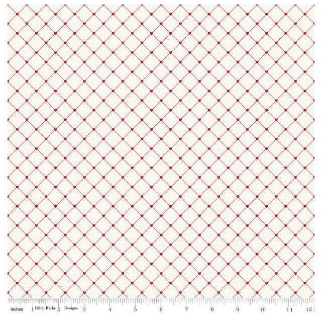 Riley Blake Letters to Cupid Crisscross Cream - Dianne Sews and More